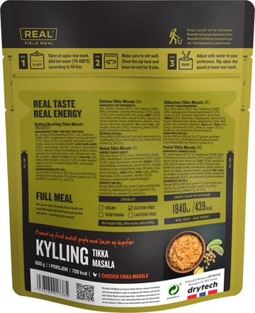 Real Turmat Real Full Meal 700 Kcal - Kylling Tikka Masala | Fjellsport.no