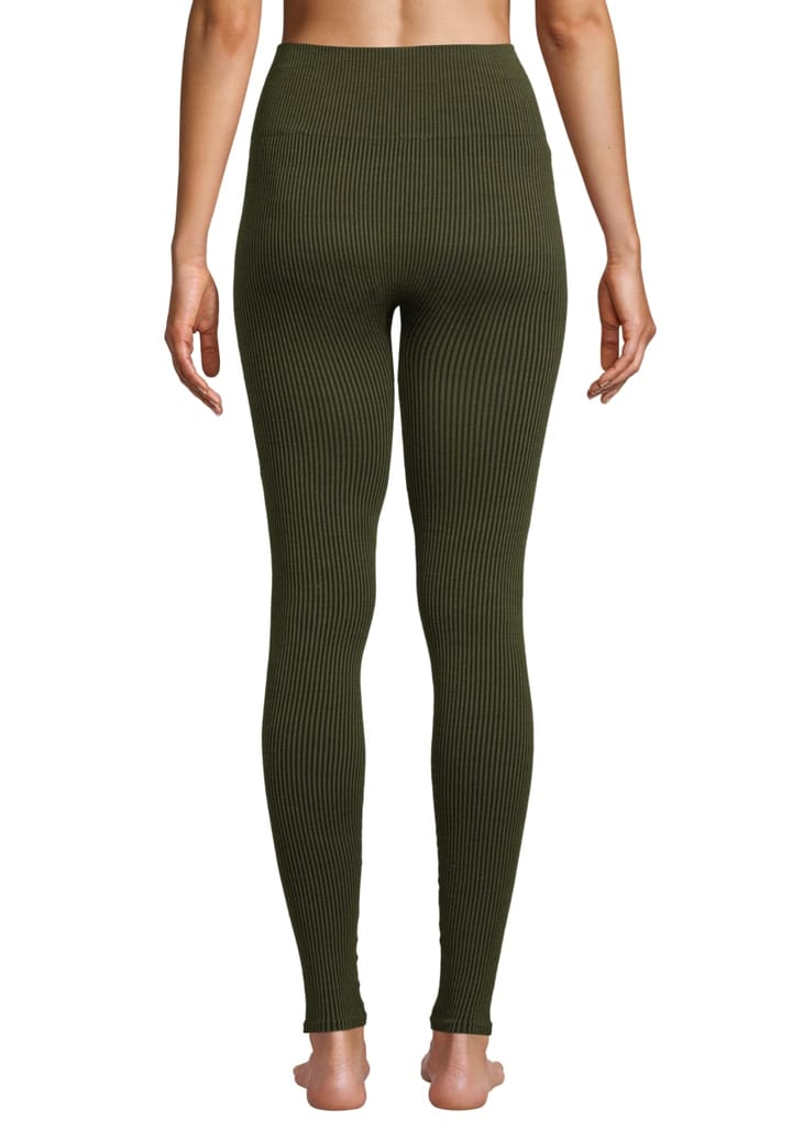 Casall Women's Wool Rib Tights Black Green Rib | Fjellsport.no
