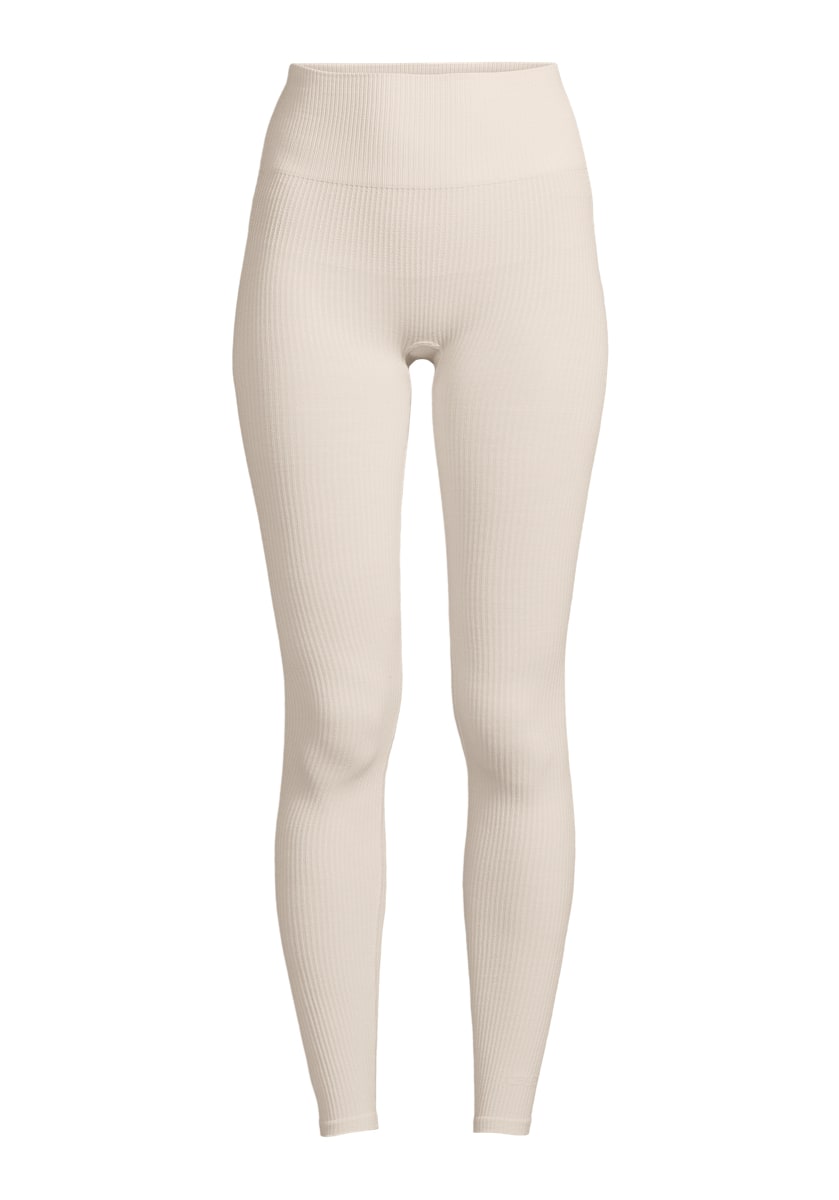 Casall Women's Wool Rib Tights Black Green Rib | Fjellsport.no