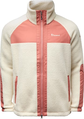 Pinewood Women's Pile Fleece Jacket Cremewhite/brickpink | Köp Pinewood ...