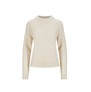 Tufte Wear W Robin Cable Sweater Jet Stream | Fjellsport.no