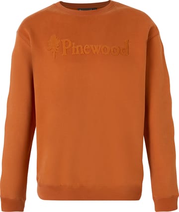 Pinewood Men's Värnamo Pinewood Logo Sweater Burned Orange | Buy ...