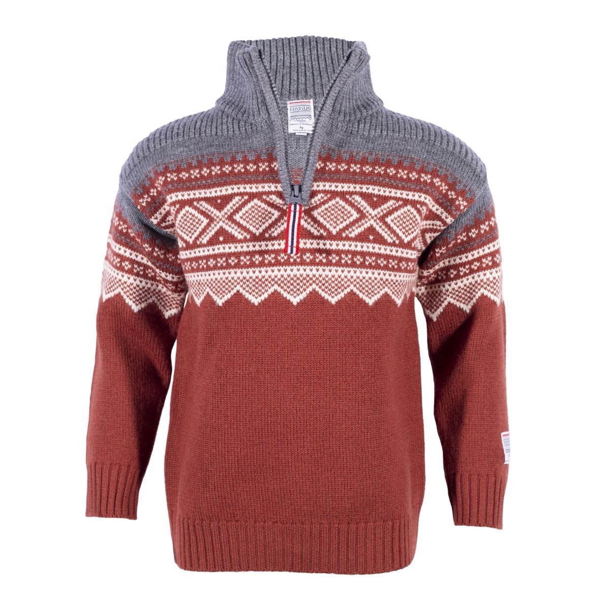 Marius Kids Kids' Wool Sweater with Zip Rust | Fjellsport.no