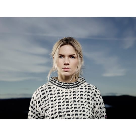 Devold Original Islender Wool Sweater Offwhite/Anthracite | Fjellsport.no