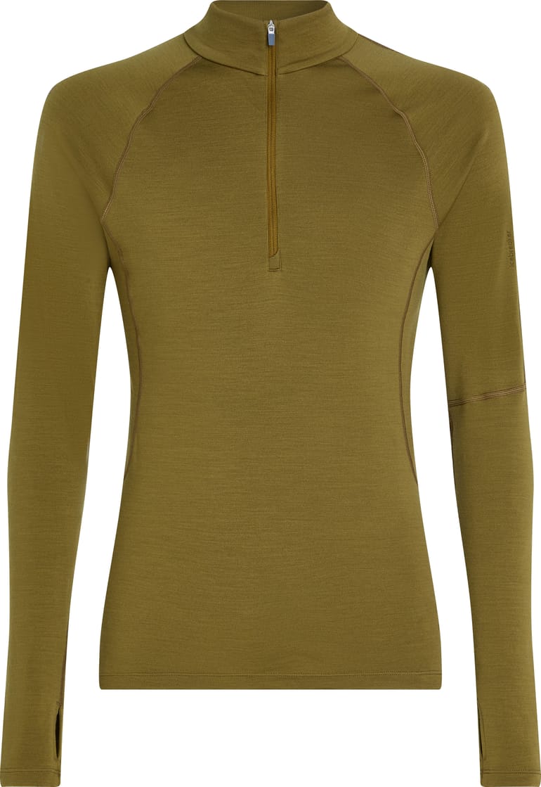 Icebreaker Men's Merino 300 MerinoFine Polar Long Sleeve Half Zip Black ...