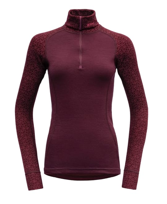 Devold Women's Duo Active Merino 210 Zip Neck Port | Fjellsport.no