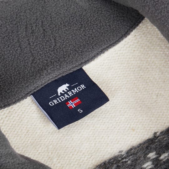 Gridarmor Women's Snøkrystall Half Zip Ullgenser Mid Greymelange/White ...