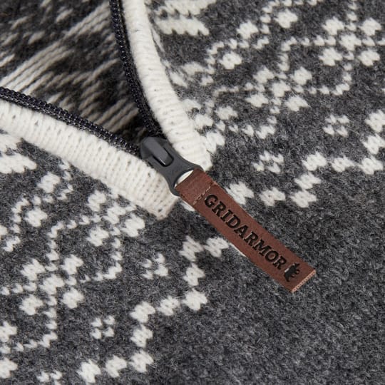 Gridarmor Women's Snøkrystall Half Zip Ullgenser Mid Greymelange/White ...