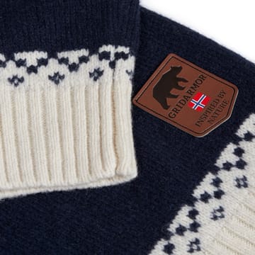 Gridarmor Women’s Snøkrystall Round Neck Ullgenser Navy Blue/Beige ...