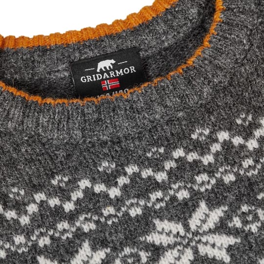 Gridarmor Kids' Snøkrystall Ullgenser Mid Grey Melange | Fjellsport.no
