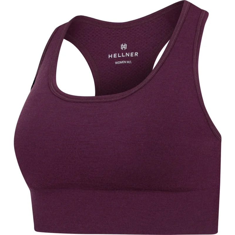 Hellner Women's Merino Wool Seamless Bra Blue Haze | Fjellsport.no