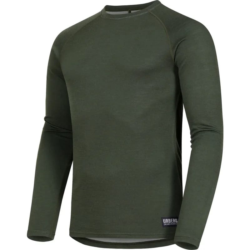 Urberg Merino-Bamboo Base Layer Top Men Black/Green | Fjellsport.no