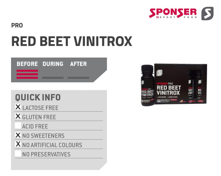 Sponser Red Beet Vinitrox 4 pk | Fjellsport.no