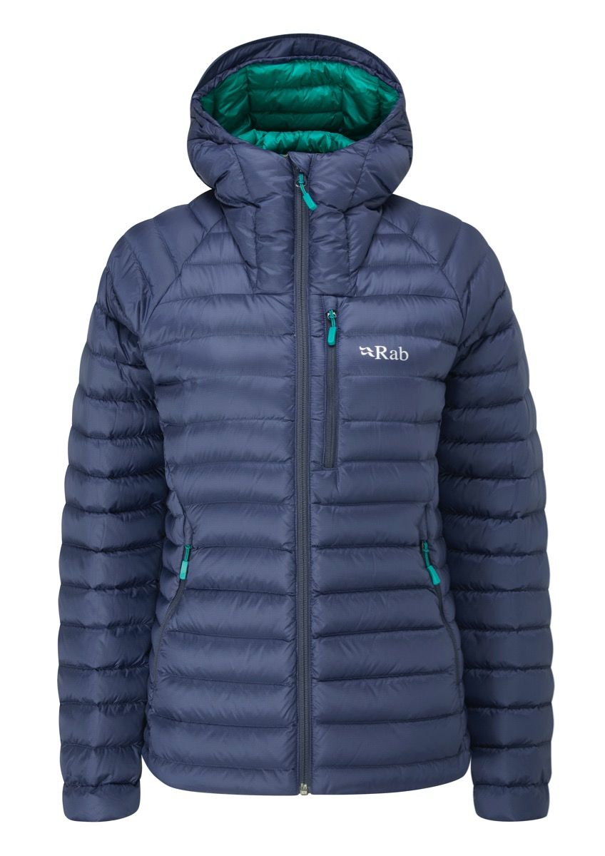 Rab Women's Microlight Alpine Jacket Deep Ink / Atlantis | Fjellsport.no