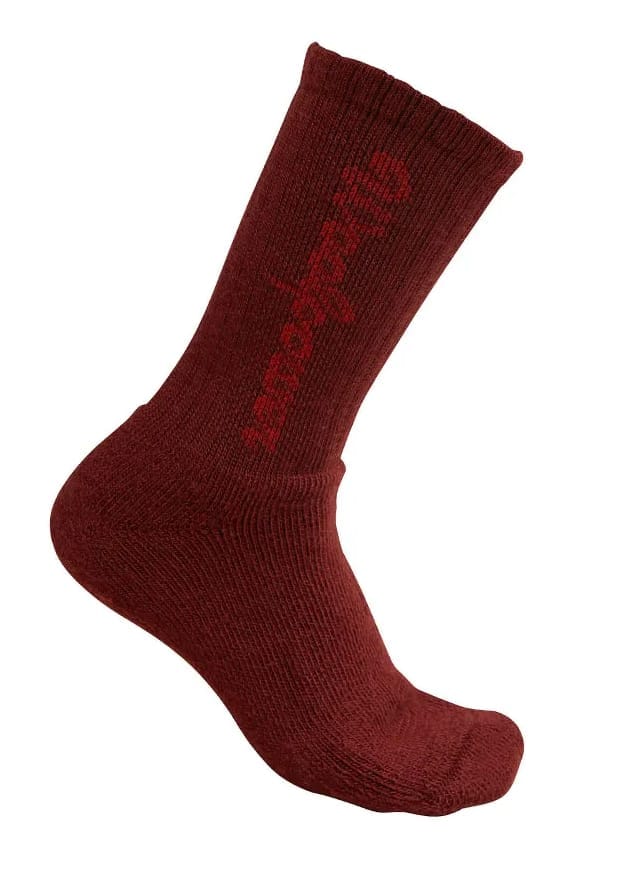 Woolpower Kids' Socks Logo 400 Rust Red | Fjellsport.no