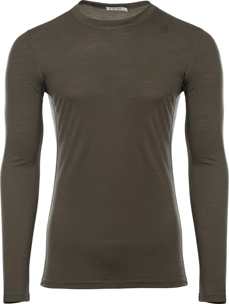 Aclima Men's LightWool Undershirt Long Sleeve Jet Black | Buy Aclima ...