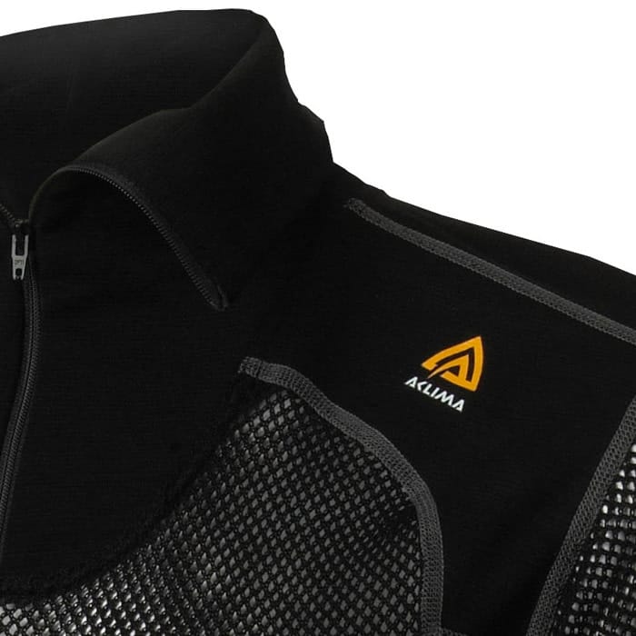 Aclima Woolnet Polo With Zip Men's Jet Black | Shoppe Aclima Woolnet ...