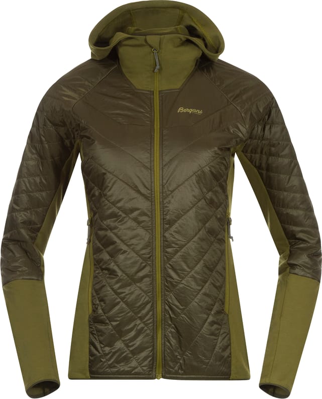 Bergans Women's Cecilie Light Insulated Hybrid Jacket Dark Creamy Rouge ...