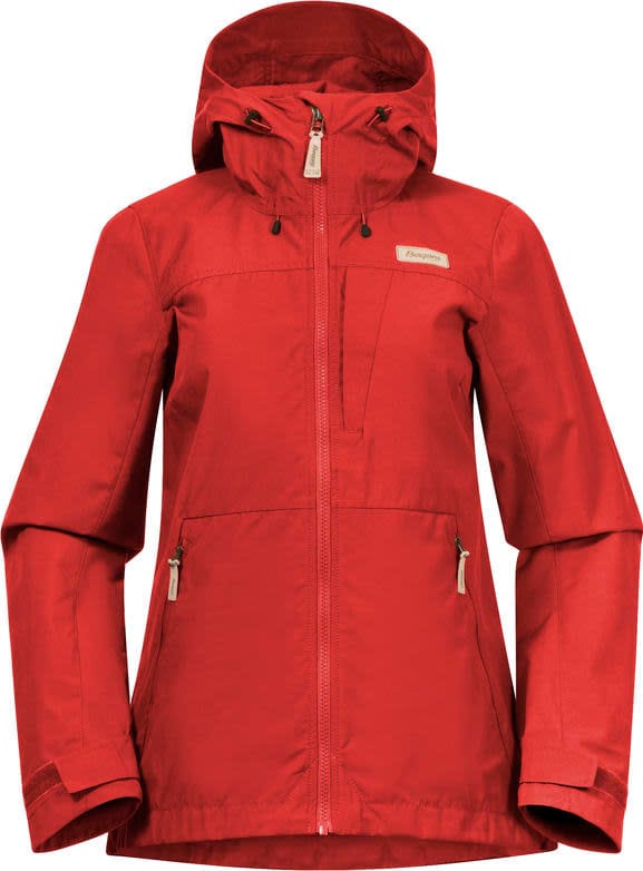 Bergans Women's Nordmarka Leaf Light Wind Jacket Dark Brick | Kjøp ...