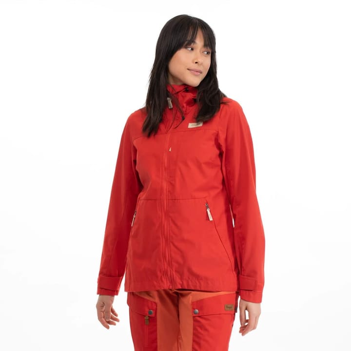 Bergans Women's Nordmarka Leaf Light Wind Jacket Dark Brick | Kjøp ...