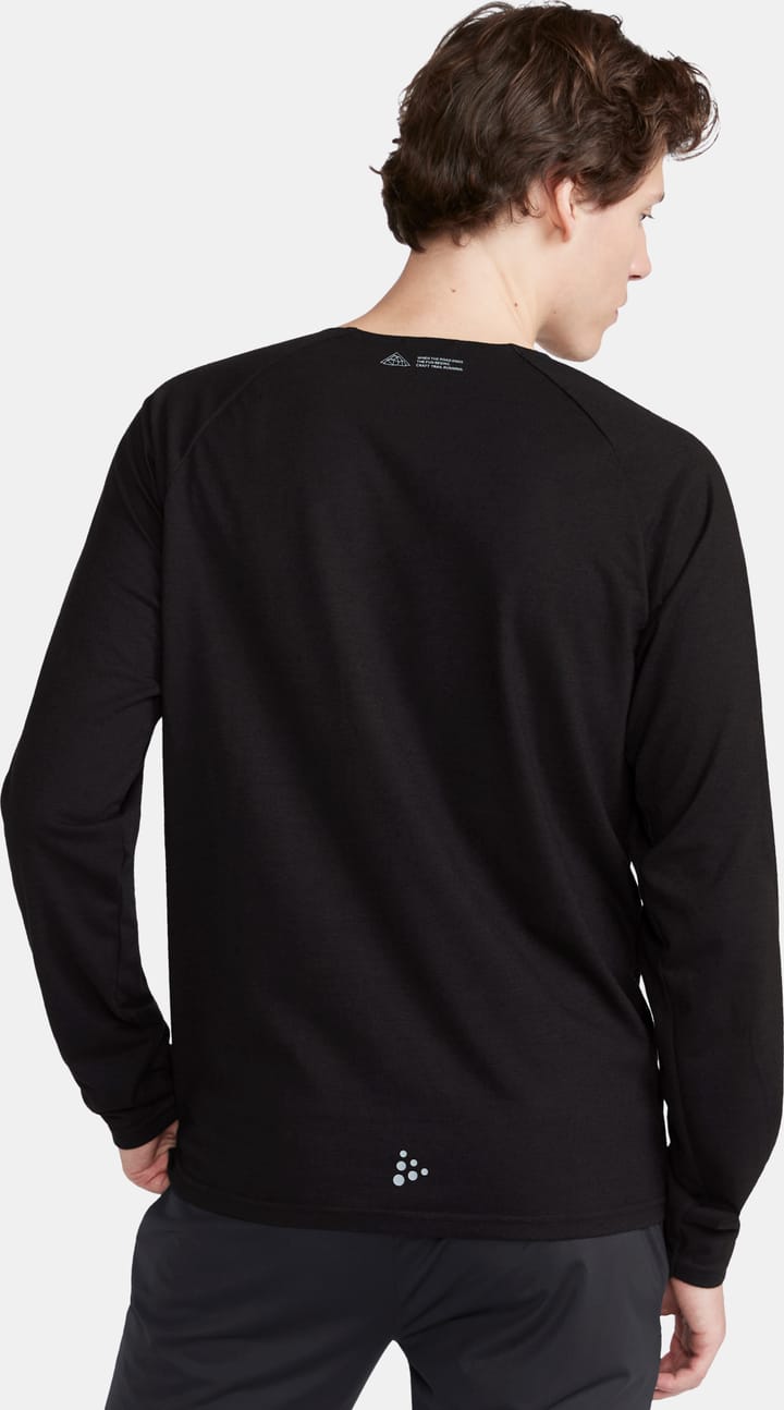 Craft Men's Adv Trail Wool Wind Long Sleeve Tee Black/Melange | Kjøp ...