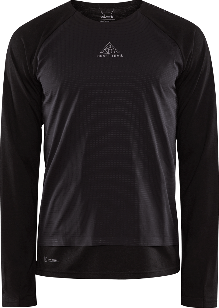 Craft Men's Adv Trail Wool Wind Long Sleeve Tee Black/Melange | Kjøp ...