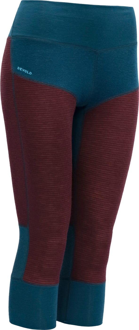 Devold Women's Tuvegga Merino 3/4 Long Johns Flame | Kjøp Devold Women ...