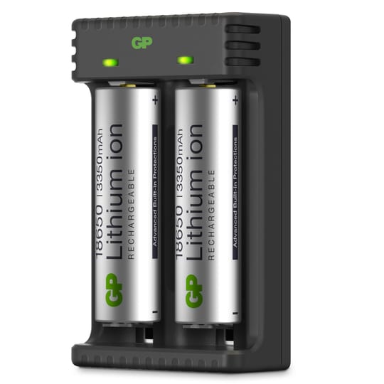 GP Batterier GP-Battery Li-ion 2 Slot Charger Black/Silver | Køb GP ...