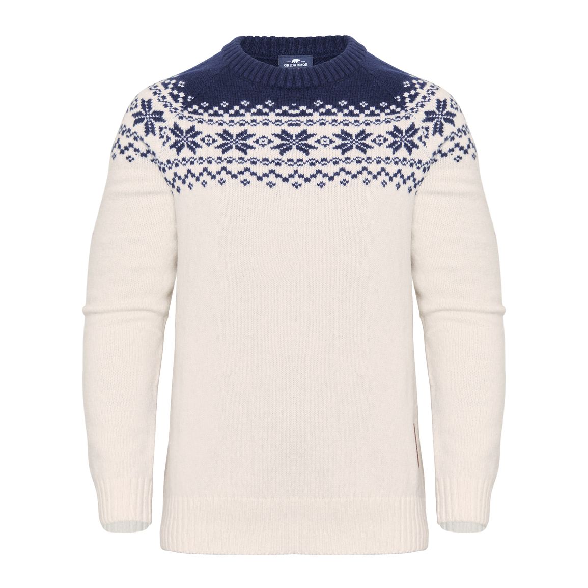 Gridarmor Women’s Snøkrystall Round Neck Ullgenser Light Blue/White ...