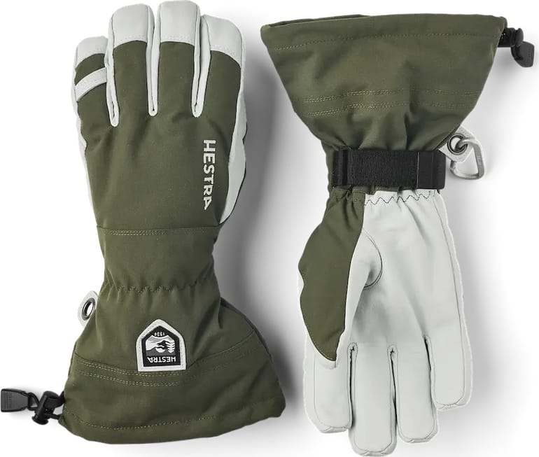 Hestra Army Leather Heli Ski 5-finger Khaki | Köp Hestra Army Leather ...