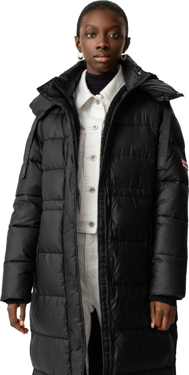 HUNTER Women's Intrepid Insulated Webbing Long Puffer Coat Hunter Logo ...