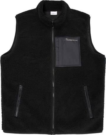Knowledge Cotton Apparel Men's Teddy Fleece Vest Black Jet | Buy ...