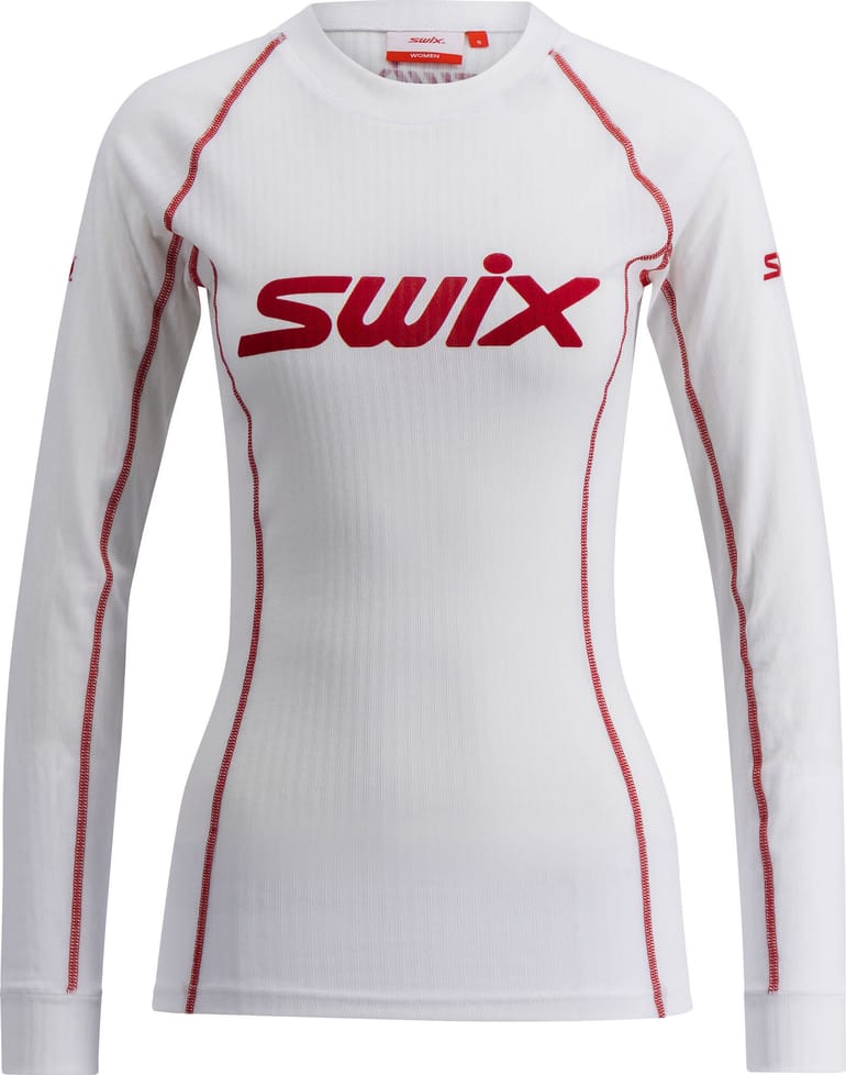 Swix Women's RaceX Classic Long Sleeve Bright White/Swix Red ...