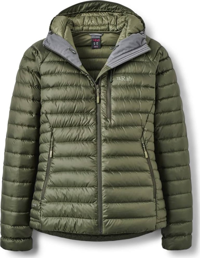 Rab Women's Microlight Alpine Down Jacket Steel | Fjellsport.no